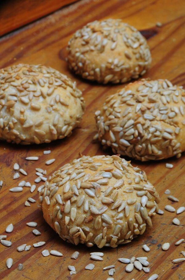 Sunflower Whole Wheat Bun – Organic German Bakeshop
